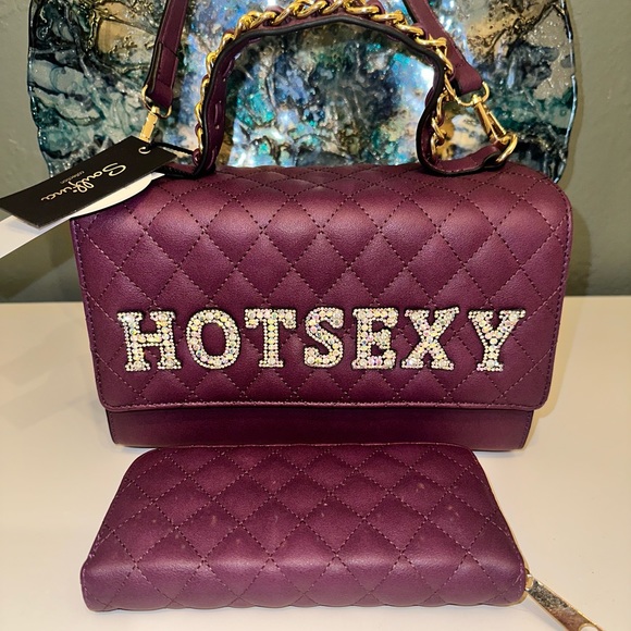 Soulfina | Bags | Nwt Soulfina Boxy Quilted Blinged Hot Sexy Crossbody Purse W Matching Wallet ...
